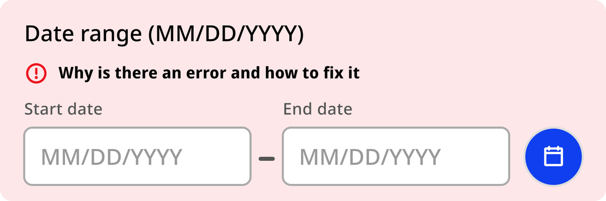 Date input - NYC Digital Design System