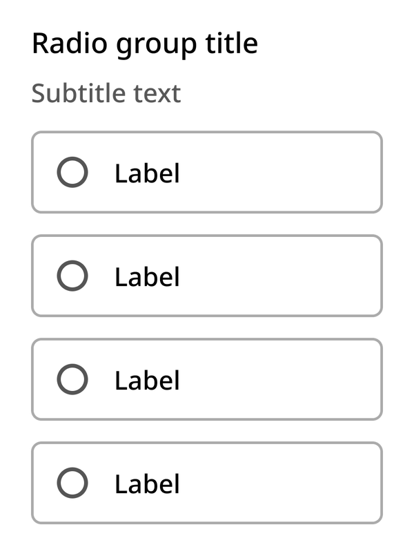 Radio button - NYC Digital Design System