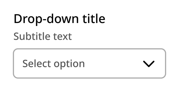 Drop-down select - NYC Digital Design System