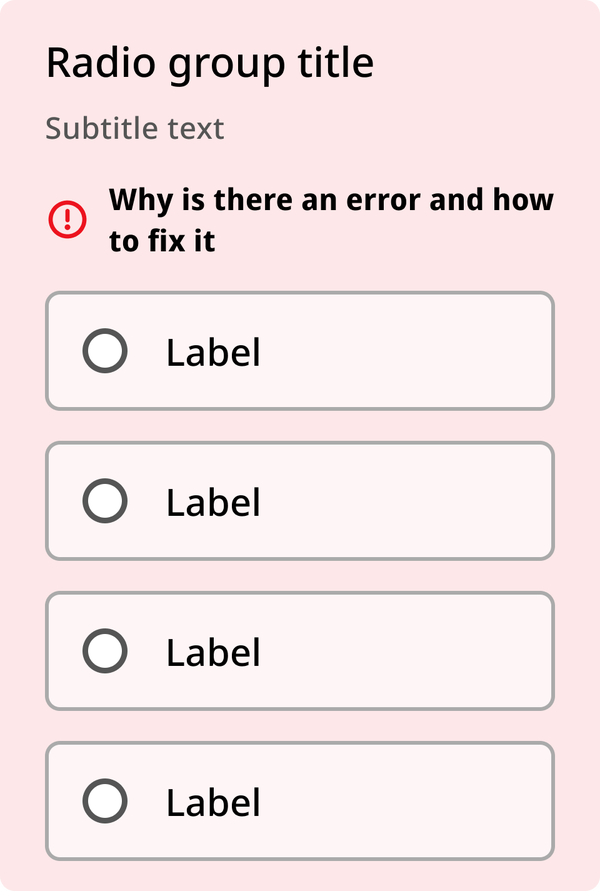Radio button - NYC Digital Design System
